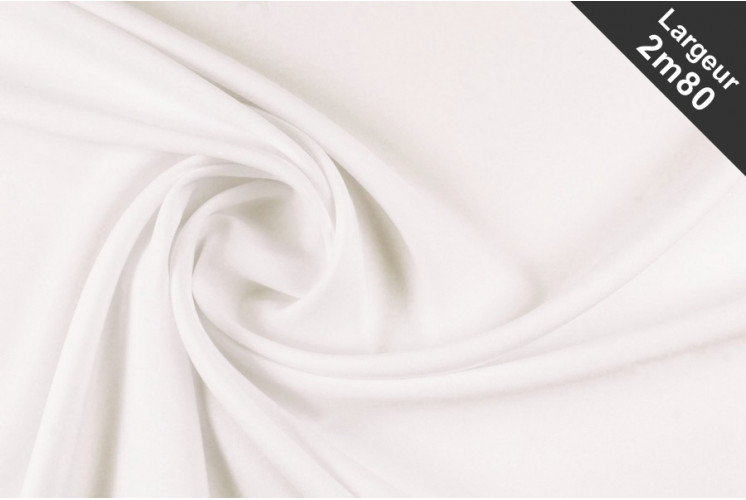 TISSU BURLINGTON UNI SOUPLE GRANDE LARGEUR BLANC